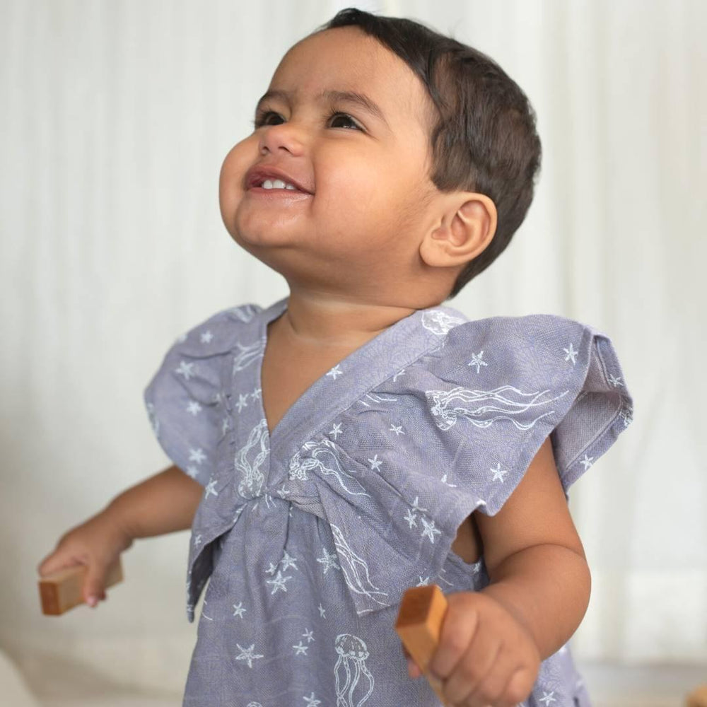 Bamboo Muslin Frock for Baby Girl - Lightweight Dress for Summer