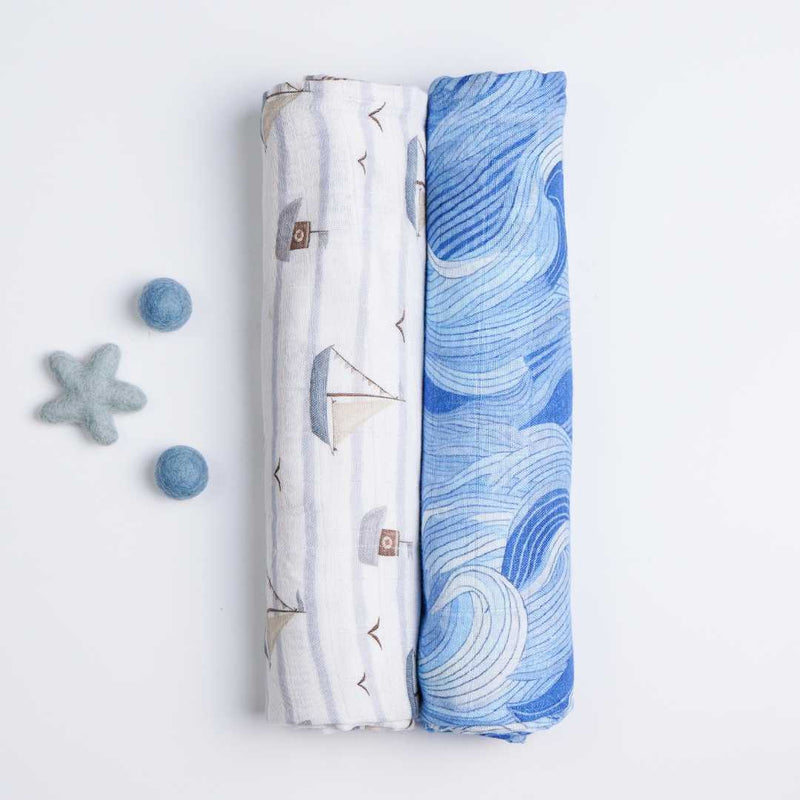 Baby Swaddle - 100% Organic Bamboo Muslin Swaddle For Newborn, Baby ...